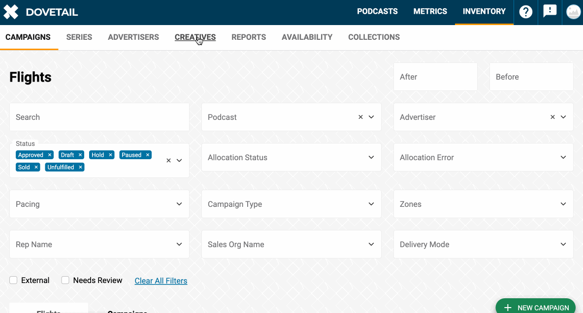 Adding New Creatives in Dovetail – PRX – Help Desk